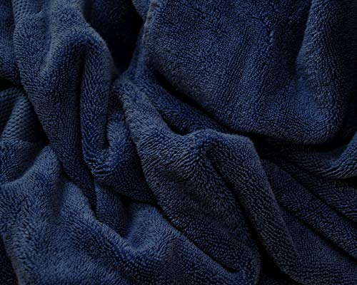 Cotton & Calm Exquisitely Plush and Soft Extra Large Bath Towel (Navy Blue, 35" x 70", Set of 1) Premium 100% Combed Cotton Oversized Luxury Bath Sheet, Pool Towel, Beach Towel