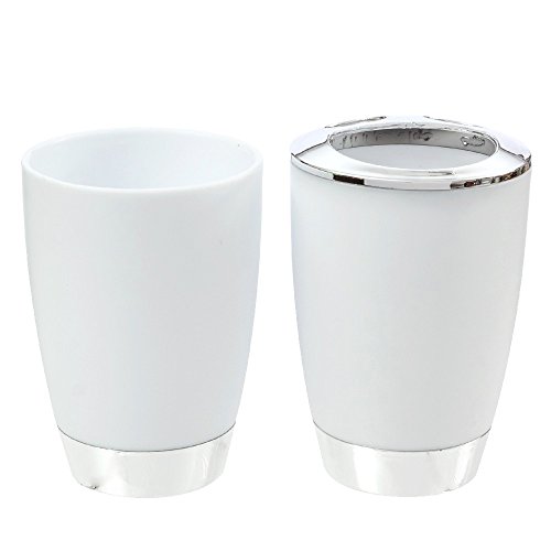 JNSM Products LLC 6 Item Bathroom Set for Toothbrush, Soap, Trash Bin, Tumbler and Toilet Brush