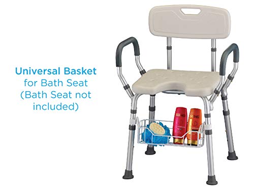 Nova Shower Chair Basket Accessory, Shampoo & Soap Holder for Shower & Bath Chair, Basket Caddy for Bath & Shower Chair, Universal Fit
