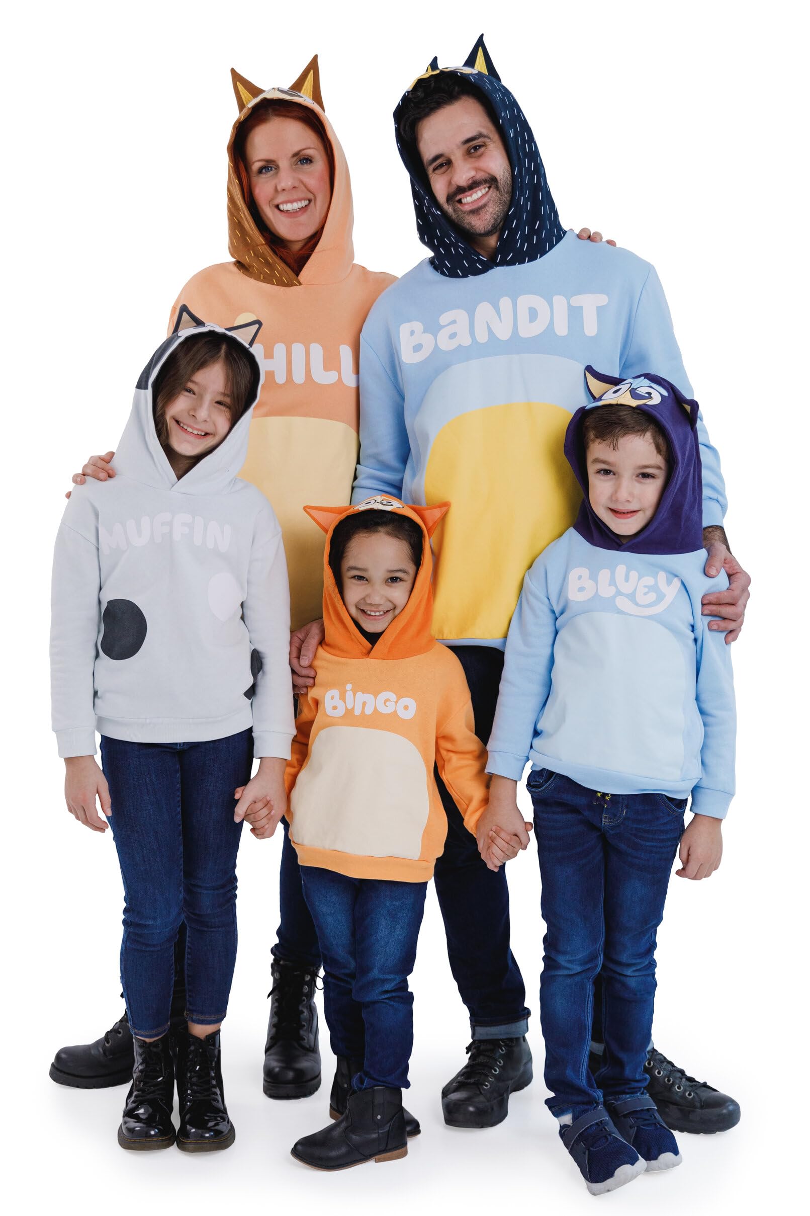 Bluey Little Boys Fleece Matching Family Cosplay Pullover Hoodie 6