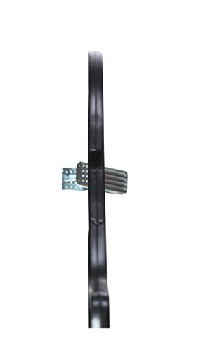 NAHANCO 2500RC Plastic Suit Hanger, Heavy Weight with Metal Clips, 17", Black (Pack of 100)