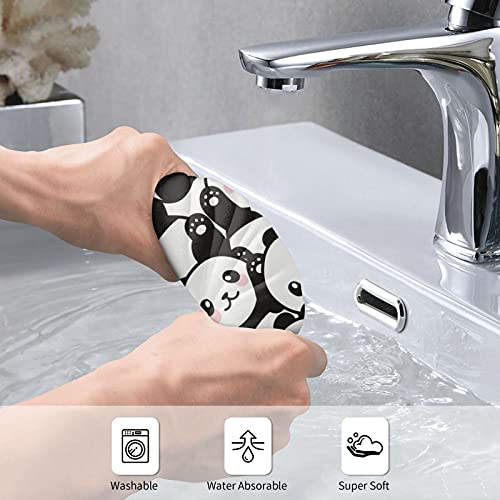 XWQWER Cute Panda Hand Towels 27.5 x 12 in Ultra Soft Highly Absorbent Dish Guest Towel Bathroom Kitchen Multipurpose Towel for Gym, Hotel, Spa and Home Decor