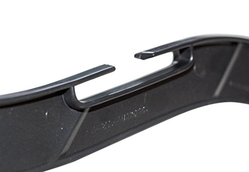 NAHANCO 2500RC Plastic Suit Hanger, Heavy Weight with Metal Clips, 17", Black (Pack of 100)