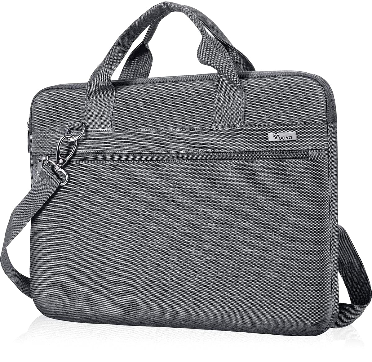 Voova Laptop Bag 13-14 Inch, 360° Protective Laptop Case Sleeve with Shoulder Strap Compatible with Macbook Air 13, MacBook Pro 13/14, Waterproof Computer Bag Slim Briefcase for Men Women, Grey