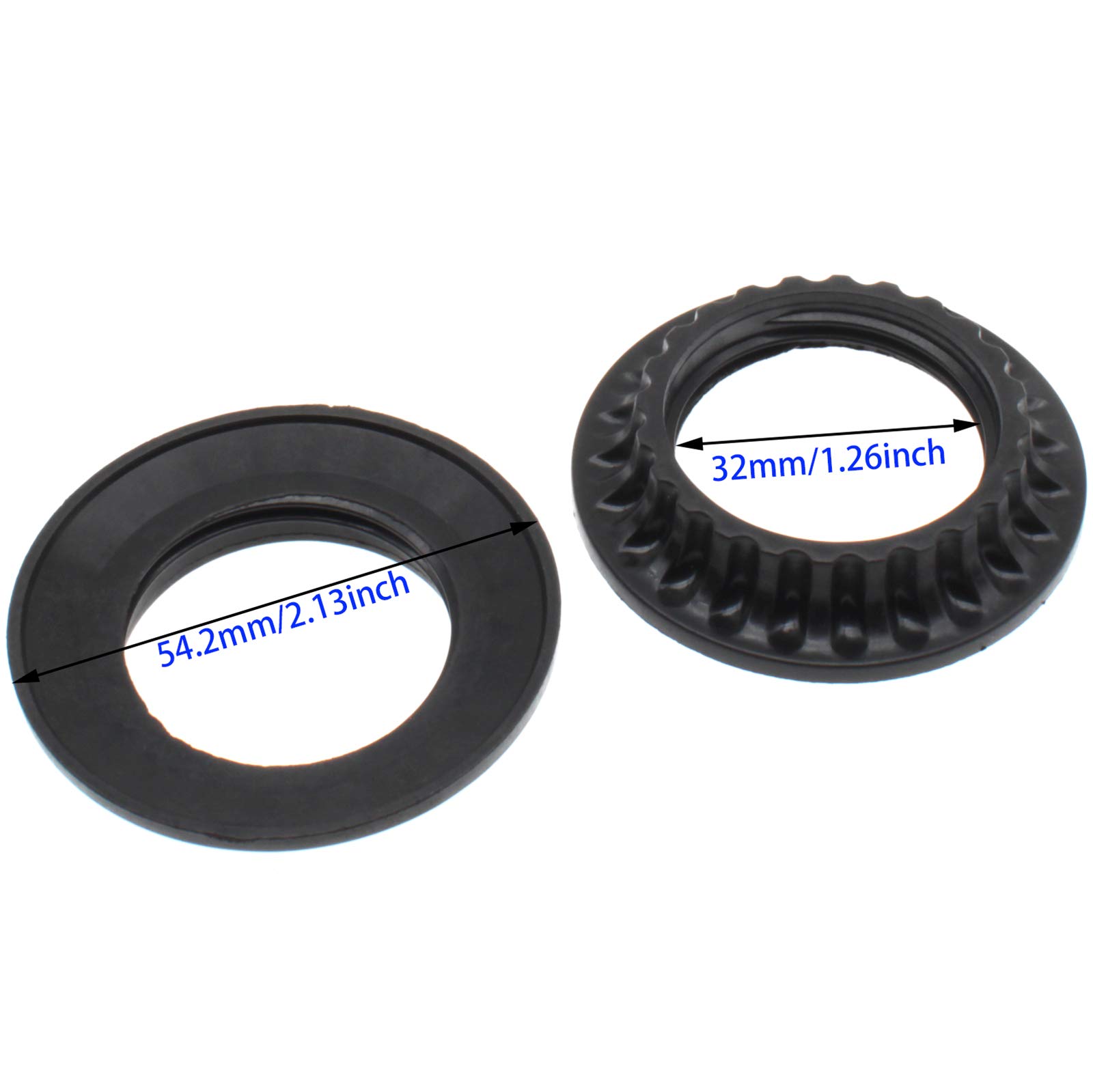 1.26 Inch E26 Light Socket Collar Ring 2 Pcs Black Lamp Shade Collar Rings Retainer Rings and Replacement Adapter