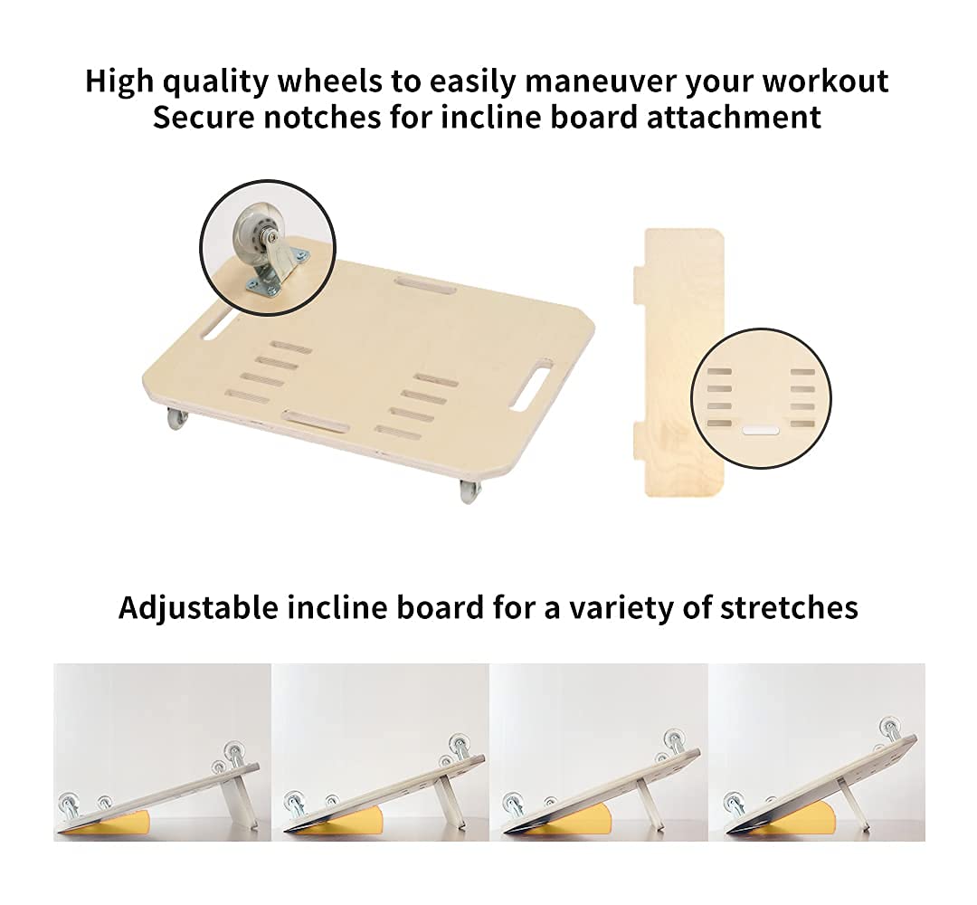 FITIS Home Pilates Reformer Edit - Portable Reformer Alternative for Full Pilates Workouts and Exercises at Home with Resistance Bands (Wood)