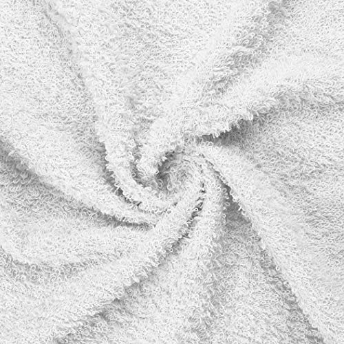 American Terry Mills 100% Cotton Economy Salon Towels Gym Towels Hand Towel, Maximum Softness, Absorbency & Durability, (15" L x 25" W 2.25Lbs/Doz, White, 24 Piece