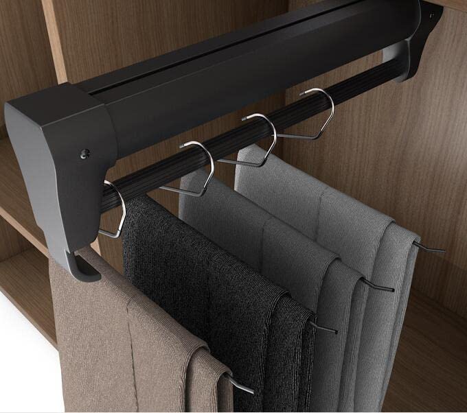 Necygoo Pull Out Closet Rods Retractable 41cm 16” Pants Hanger Clothes Rack with Screws Valet Rod for Closet Pull Out