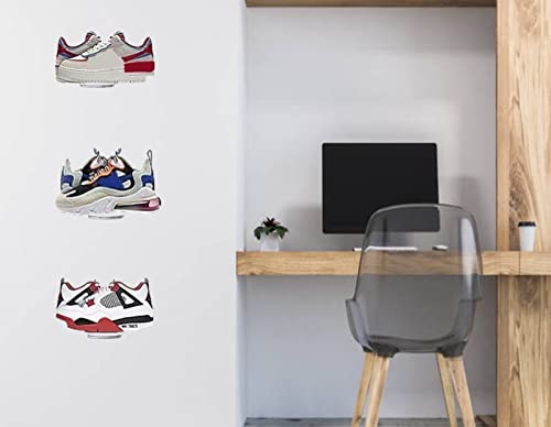 Clear Acrylic Floating Shelves for Wall Mount,Shoe Shelves,Floating Sneaker Display,Show Shelf,Wall Shoe Rack,Floating Shoe Display Shelf,Shoe Organizer Holder(12 pcs)