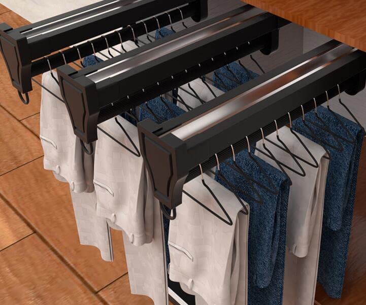 Necygoo Pull Out Closet Rods Retractable 41cm 16” Pants Hanger Clothes Rack with Screws Valet Rod for Closet Pull Out