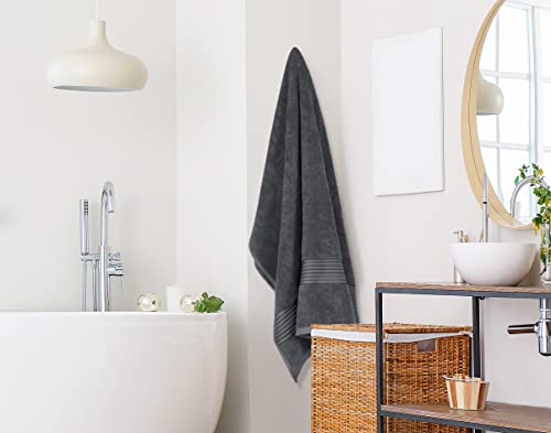 Utopia Towels - Luxurious Jumbo Bath Sheet 2 Pack - 600 GSM 100% Cotton Highly Absorbent and Quick Dry Extra Large Bath Towel - Super Soft Hotel Quality Towel (35 x 70 Inches, Grey)
