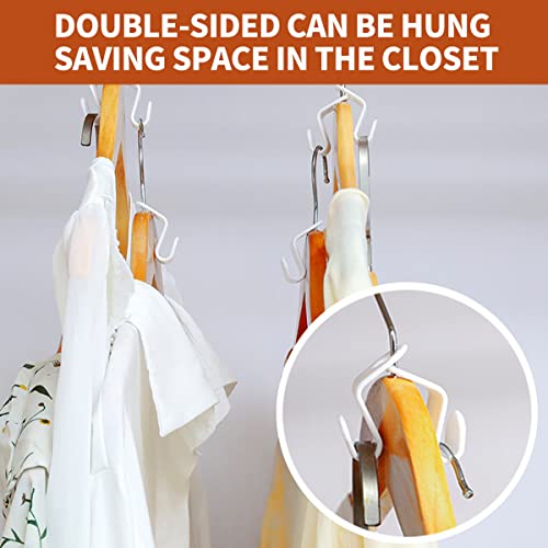 Clothes Hanger Connector Hooks 100 Pcs Space Saving Hooks for Hangers, Plastic Magic Hanger Hooks for Organizer Closet, Closet Space Organizer