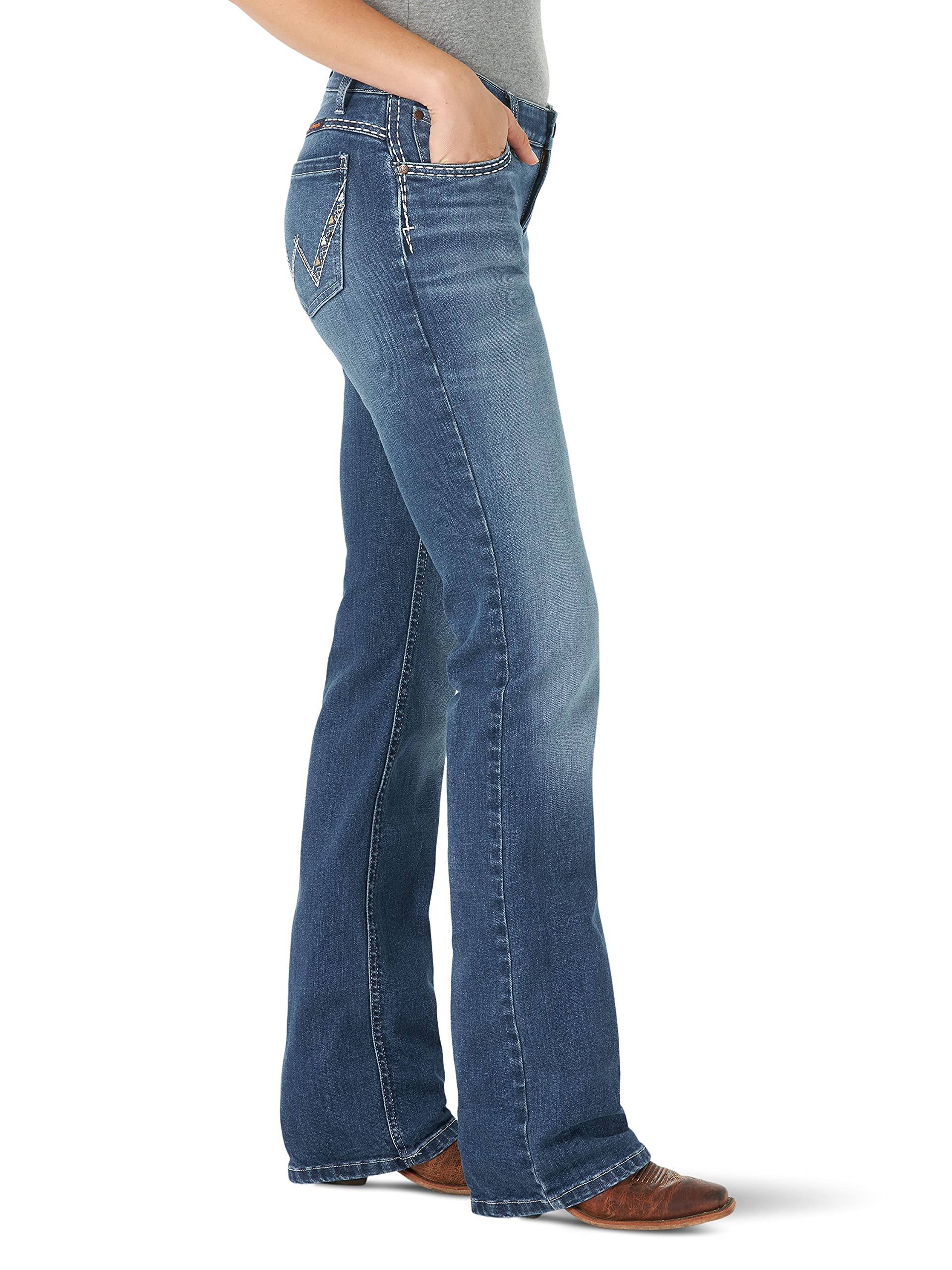Wrangler womens Shiloh Low Rise Boot Cut Ultimate Riding Jeans, Scarlett, 11 1 US