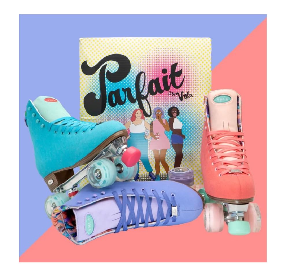 VNLA Parfait Outdoor Roller Skates for Women | Stylish Design, Comfortable, and Durable Quad Skates | Coral, Ladies 6