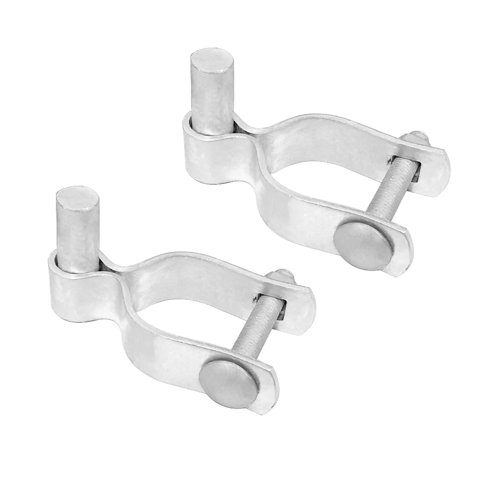 2 Pack Chain Link Fence Gate Post Hinge - Use for Outside Diameter Post/Pipe - Galvanized Chain Link Post Gate Hinge - Nut/Bolt Included (1-5/8 Inch)