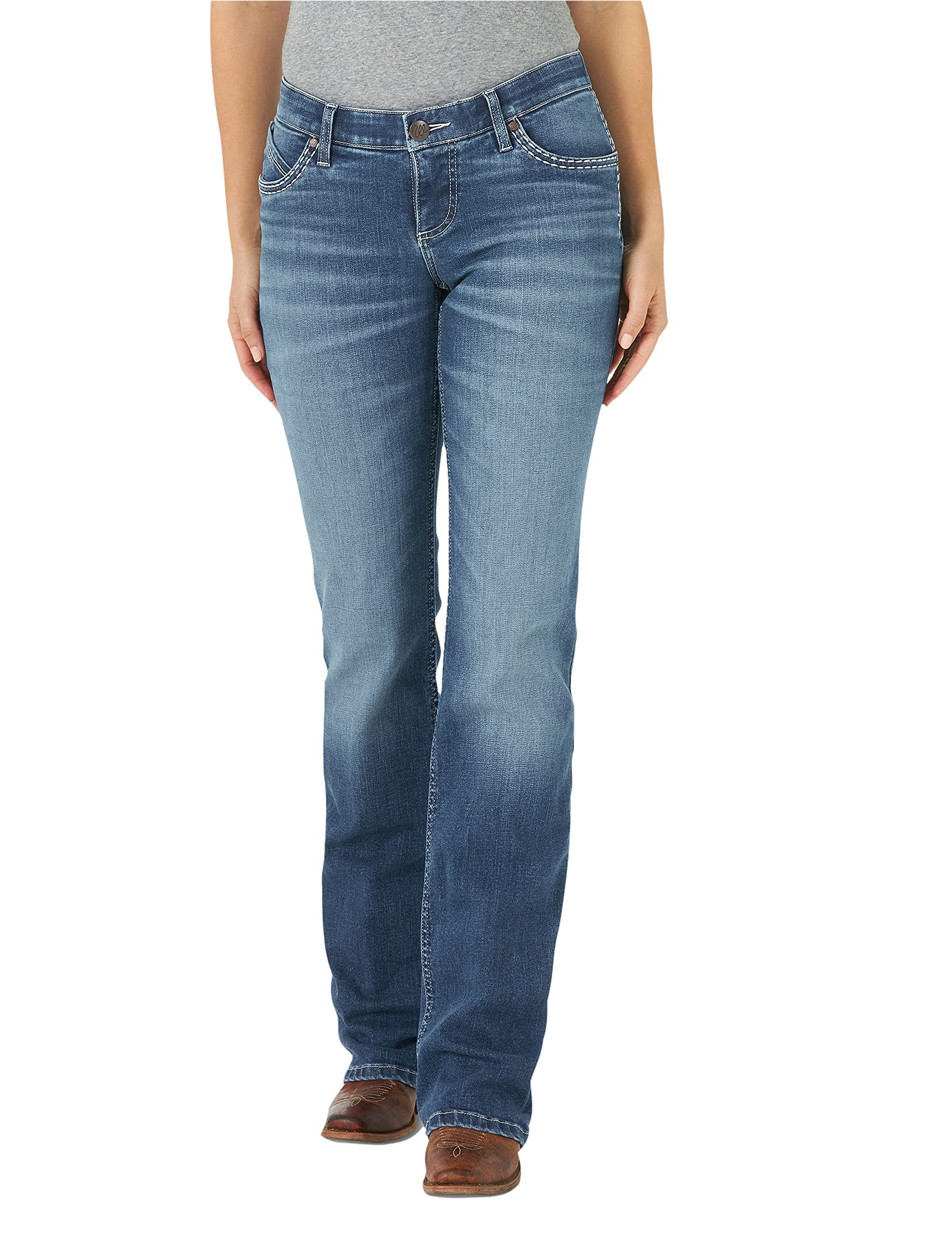 Wrangler womens Shiloh Low Rise Boot Cut Ultimate Riding Jeans, Scarlett, 11 1 US
