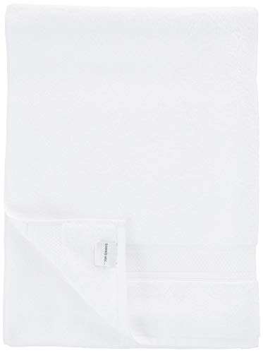 Down Etc Bath Sheet Towel Sahara 100% Cotton Dual Core Absorbent Fast-Drying Towel for Bath and Shower, 33 x 70-Inches, White Bath Sheet