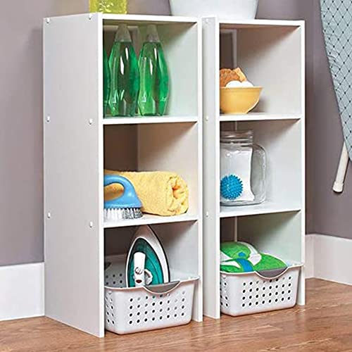 ClosetMaid 895300 Decorative Home Vertical Stackable 2-Cube Organizer Storage with Open Back Panel Design, 31-Inch, White (3 Pack)
