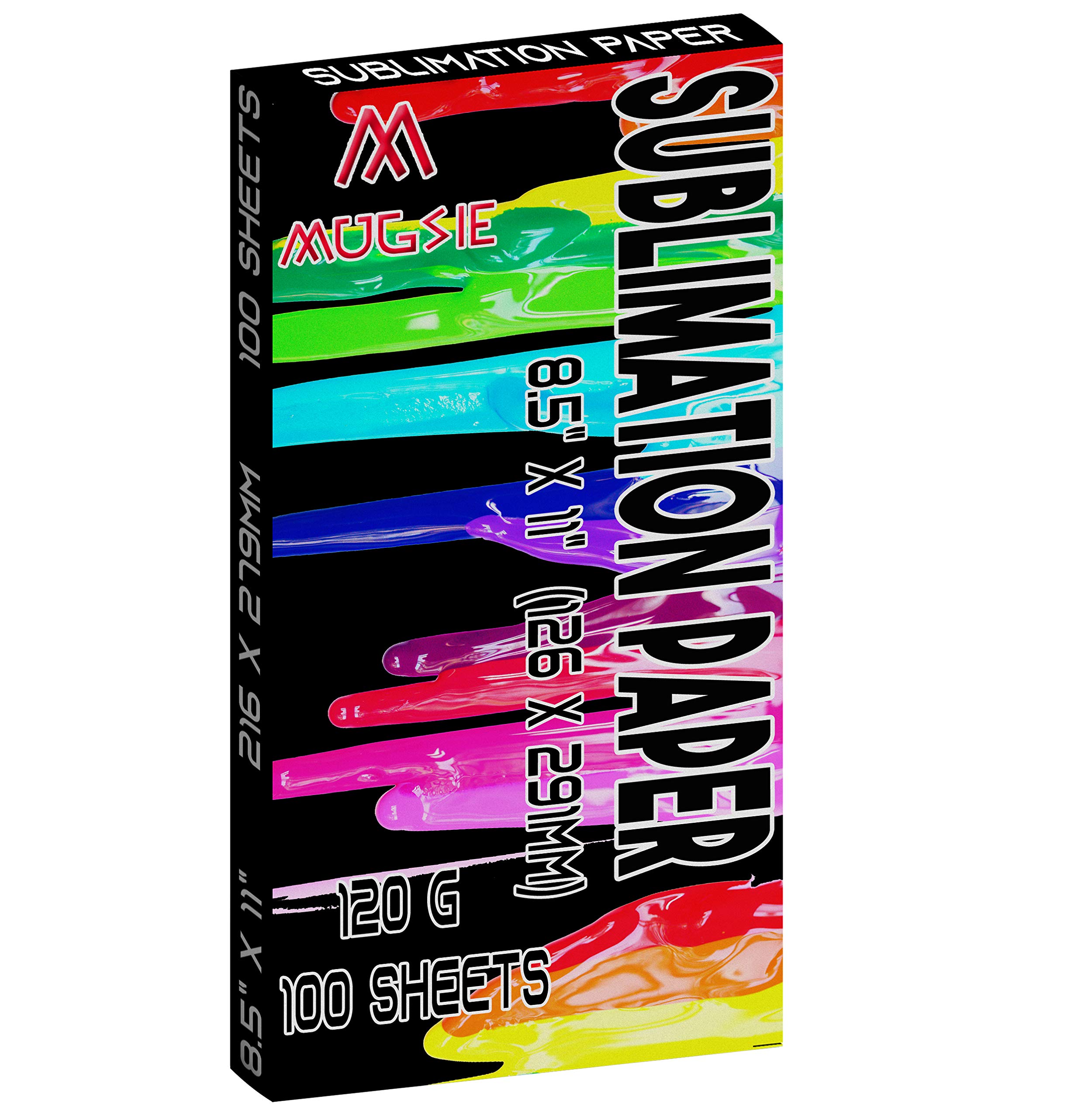 Premium Quality Sublimation Paper - 100 Sheets 8.5 x 11 inches 120gsm Heat Transfer Paper for T-Shirt, Mugs, DIY Projects - Compatible with Any Epson, Sawgrass Inkjet Printer with Sublimation Ink