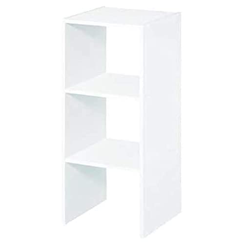 ClosetMaid 895300 Decorative Home Vertical Stackable 2-Cube Organizer Storage with Open Back Panel Design, 31-Inch, White (3 Pack)
