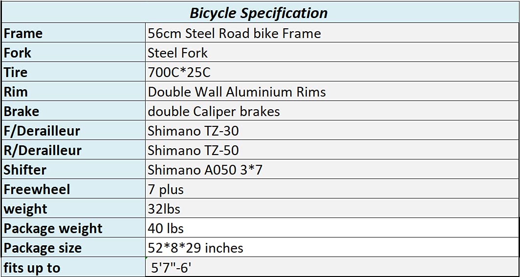 EUROBIKE OBK XC560 Road Bike 700C Wheels 54cm Frame for Men 21 Speed City Commuter Bicycle Complete Racing Bikes (Silver)
