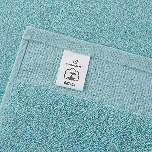 VANZAVANZU Hand Towels for Bathroom, 6 Pack Premium Hand Towels Set, 16×28 Inches Ultra Soft Cotton Highly Absorbent Bathroom Hand Towels Bath Towels (Turquoise)