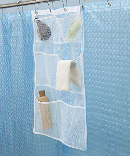 Kenney 6-Pocket Hanging Mesh Shower Organization Caddy, White