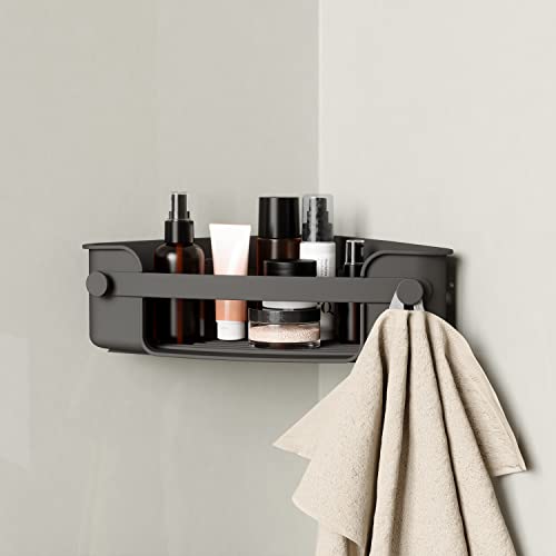 Umbra Flex Shower Storage Accessories with Patented Gel-Lock Technology Suction Cup, Black