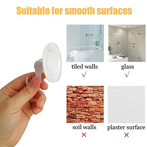 Bath Toy Organizer Mesh Storage Organizer Baby Shower Toys Bathtub Net Bag Kids Quick Dry Bathtub Mesh Net Bathtub Toy Holder 2 X Bathroom Storage Bag & 6 X Strong Suction Hooks (White)