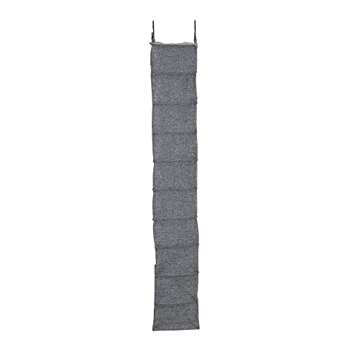 Household Essentials 10 Closet Organizer with Hooks Hanging Shelf, Graphite