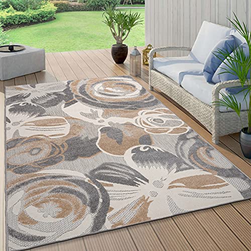 Rugshop Ravenna Modern Large Floral Flowers Indoor/Outdoor Area Rug 7'10" x 10' Gray