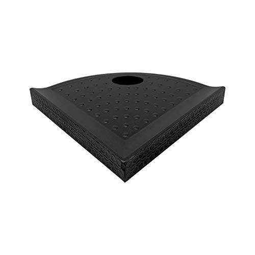 Questech Décor 5 Inch Shower Footrest, Wall Mounted Corner Shower Shaving Shelf, Retrofit Shower Caddy For Tiled Shower Walls, Bathroom Corner Shelf, 5 Inch Metro Flatback, Graphite Black