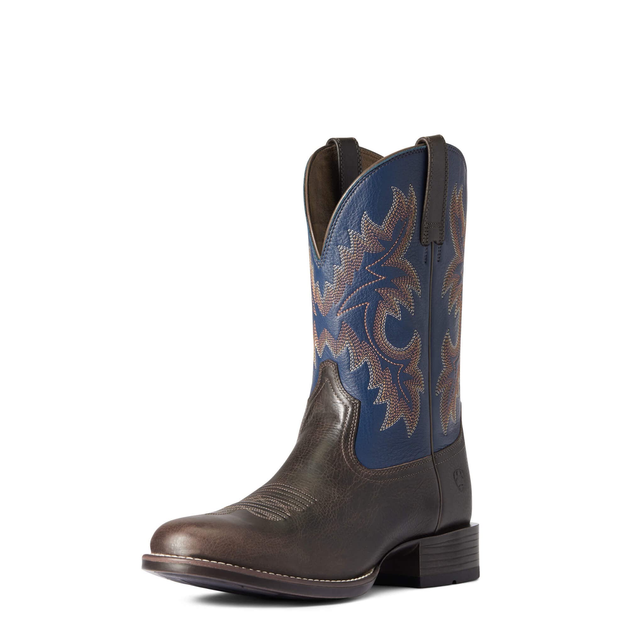ARIAT BMVY9 Mens Stockman Ultra Western Boot Wicker/Federal Blue 11.5 Wide