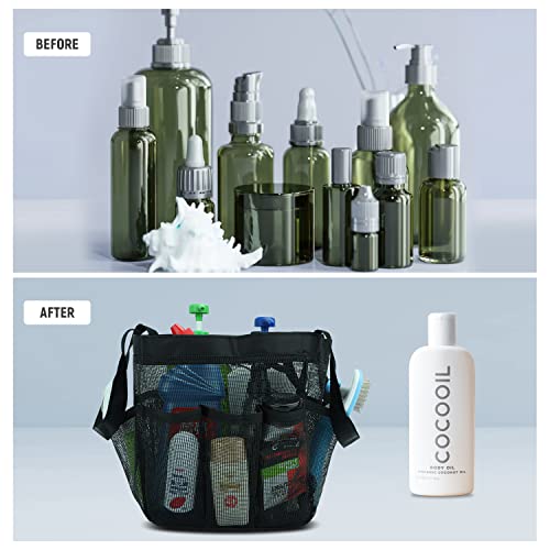 Ynport Mesh Shower Caddy for College Dorm Room Hanging Portable Shower Tote Bag Large Toiletry Bag Bathroom Accessories Basket