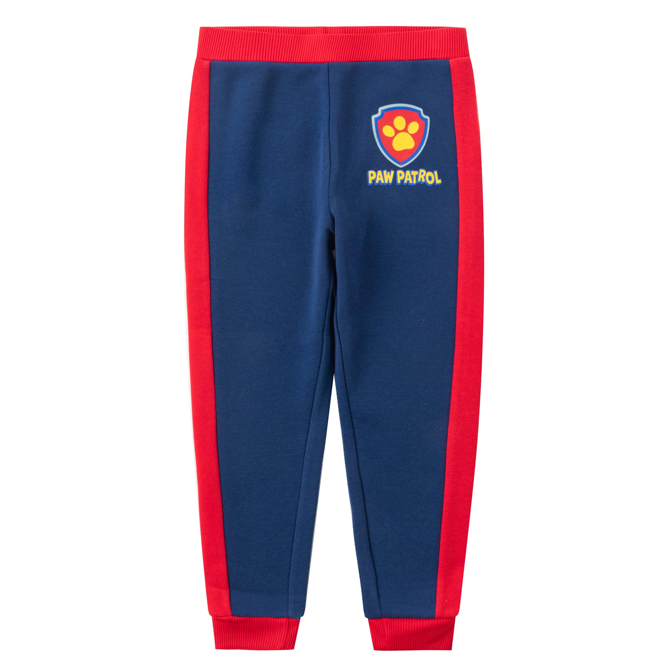 Paw Patrol Nickelodeon Marshall, Chase and Rubble Boys’ Sweatshirt and Jogger Set for Toddler and Little Kids – Navy/Red