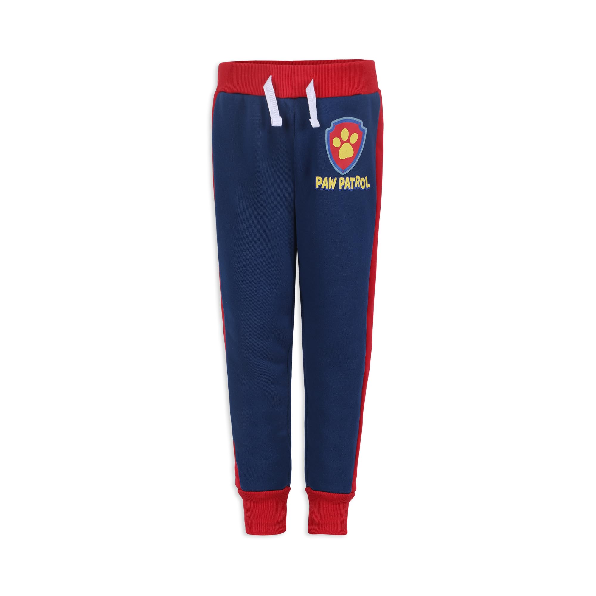 Paw Patrol Nickelodeon Marshall, Chase and Rubble Boys’ Sweatshirt and Jogger Set for Toddler and Little Kids – Navy/Red