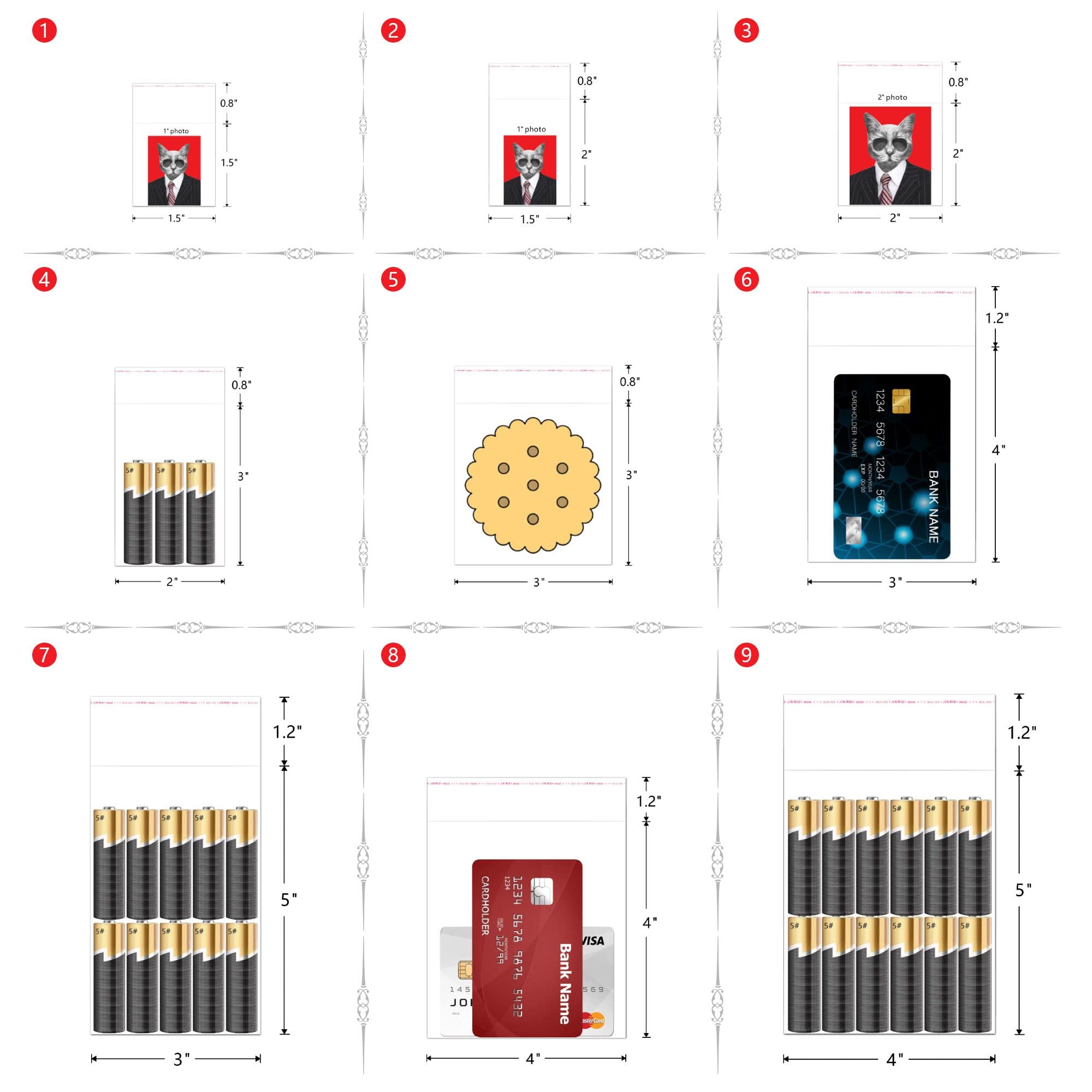 EachDusto 3"x4" Self Adhesive Cellophane Bags Tiny Self Stick Cello Pouch 500pcs Clear OPP Poly Glassine Baggies 2mil for Cookie Seeds Beads Powder Candy Lipstick Cards Earrings Biscuits