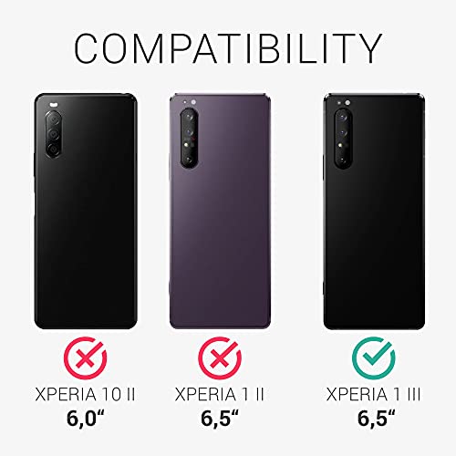kwmobile Case Compatible with Sony Xperia 1 III Case - Soft Slim Protective TPU Silicone Cover - Black