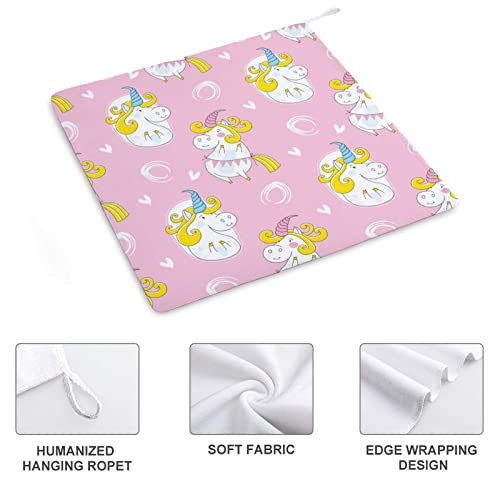 Lurnise Hand Towel Unicorn Hand Towels Dish Towel Lanyard Design for Bathroom Kitchen Sports