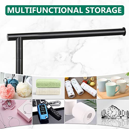 Hand Towel Holder Stand, DECLUTTR Stainless Steel Towel Rack for Bathroom Countertop, Black Free Standing Hand Towel Rack