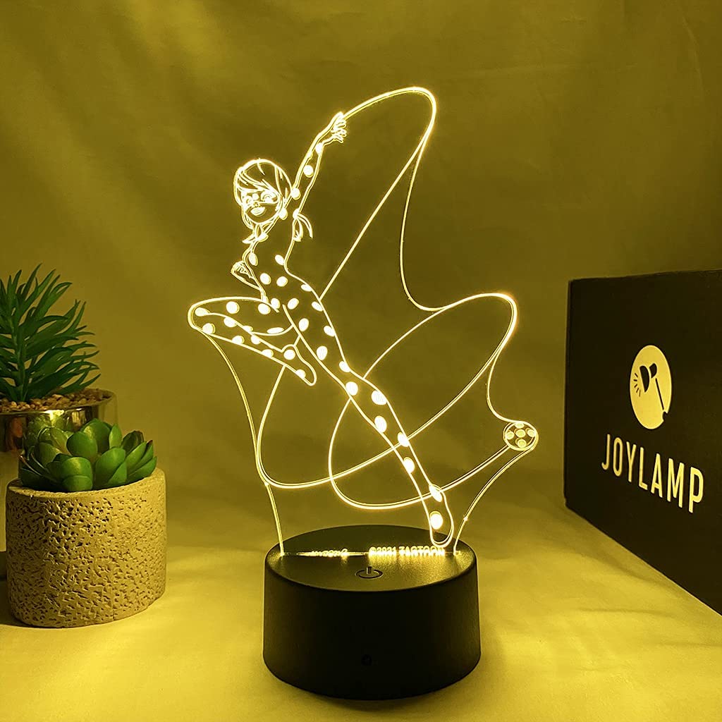 JoyLamp Ladybug from Miraculous - Official JoyLamp x Miraculous Collection - 16 Colors + Remote Control - Miraculous 3D Lamp