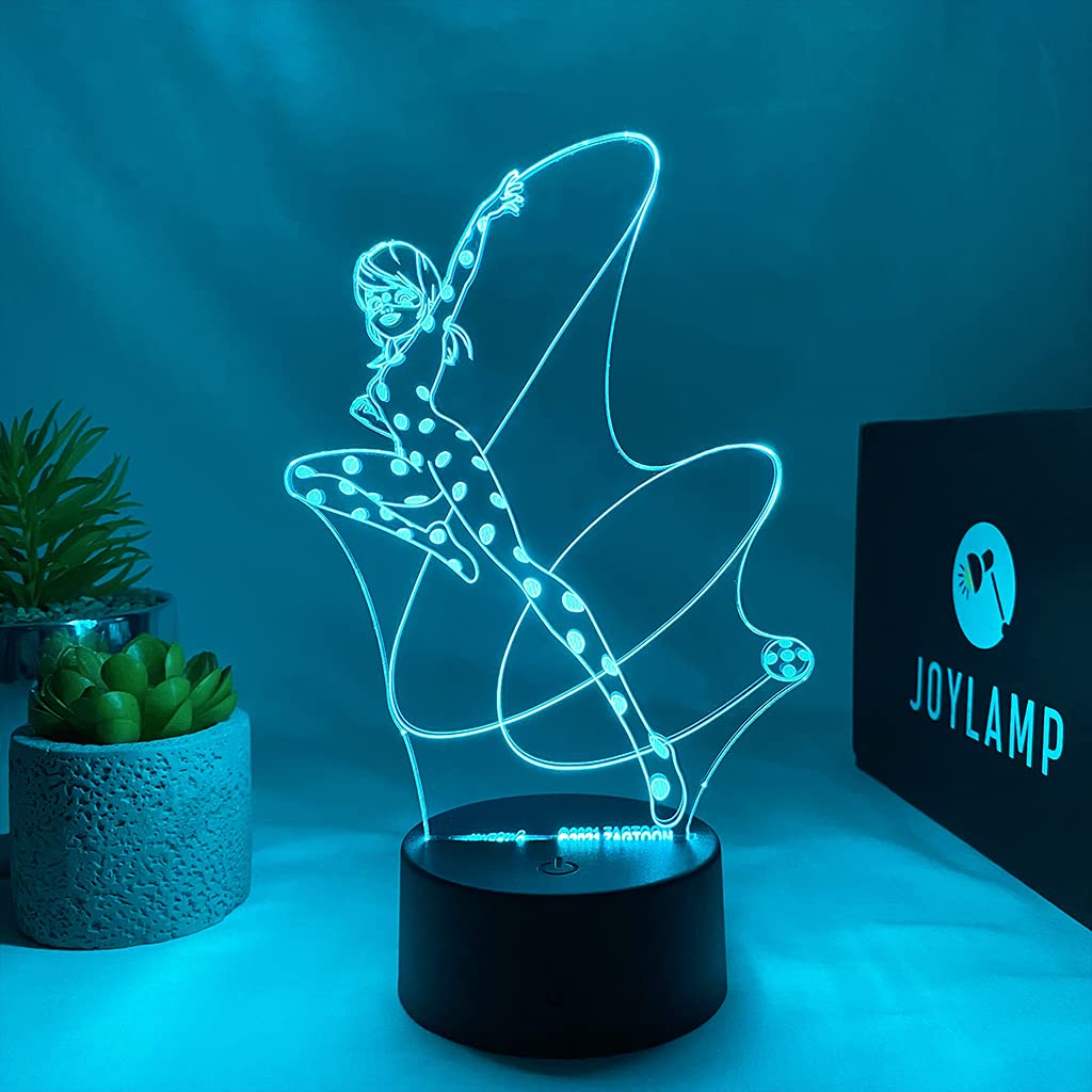 JoyLamp Ladybug from Miraculous - Official JoyLamp x Miraculous Collection - 16 Colors + Remote Control - Miraculous 3D Lamp