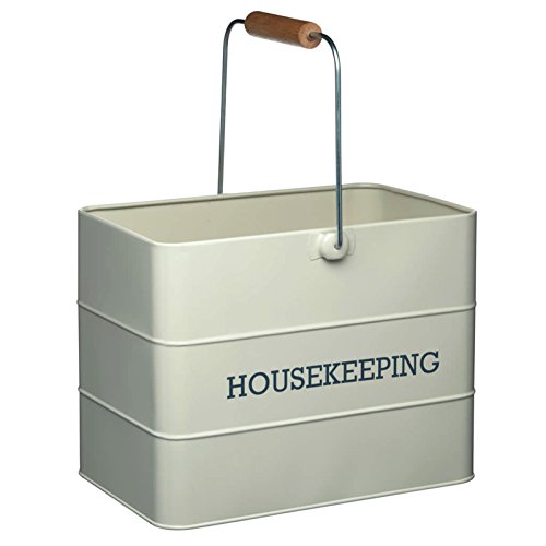 KitchenCraft Living Nostalgia Metal Cleaning Caddy, 33 x 21 x 26 cm - Antique Cream