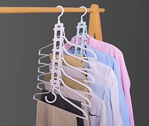 Multifunctional Cloth Hanger Space Saving, 6 pcs One Set to Save Your Space and Traceless Cloth Hanger with Heavy Duty Quality Hanger