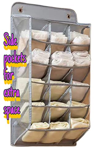 Foldable Shoe Rack Cabinet Organizer with Pocket and Storage, Portable Shoe Rack for Entry Way, Shoe Boxes, Fast Easy Assemble Shoe Cabinet, One Piece Sturdy Plastic Shelf, Clear Brown Doors, 6 Tiers