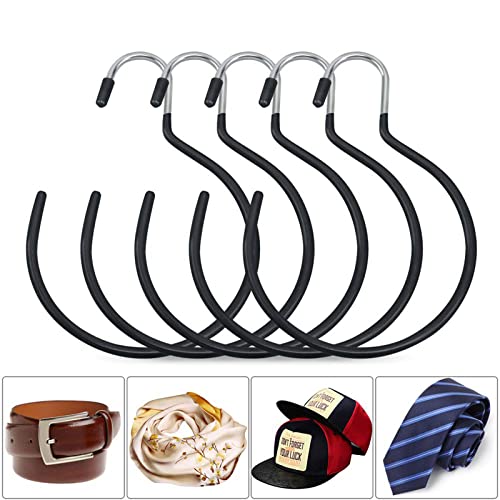 gofidin Scarf Ring Hangers Tank Tops Belt Hanger Non-Slip Ties Hanging Hook Non-Snag Closet Organizer Accessory Metal