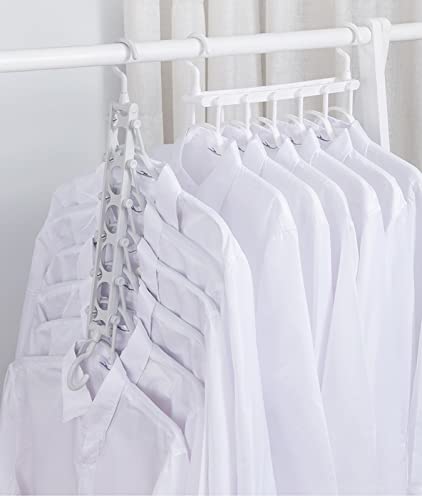 Multifunctional Cloth Hanger Space Saving, 6 pcs One Set to Save Your Space and Traceless Cloth Hanger with Heavy Duty Quality Hanger