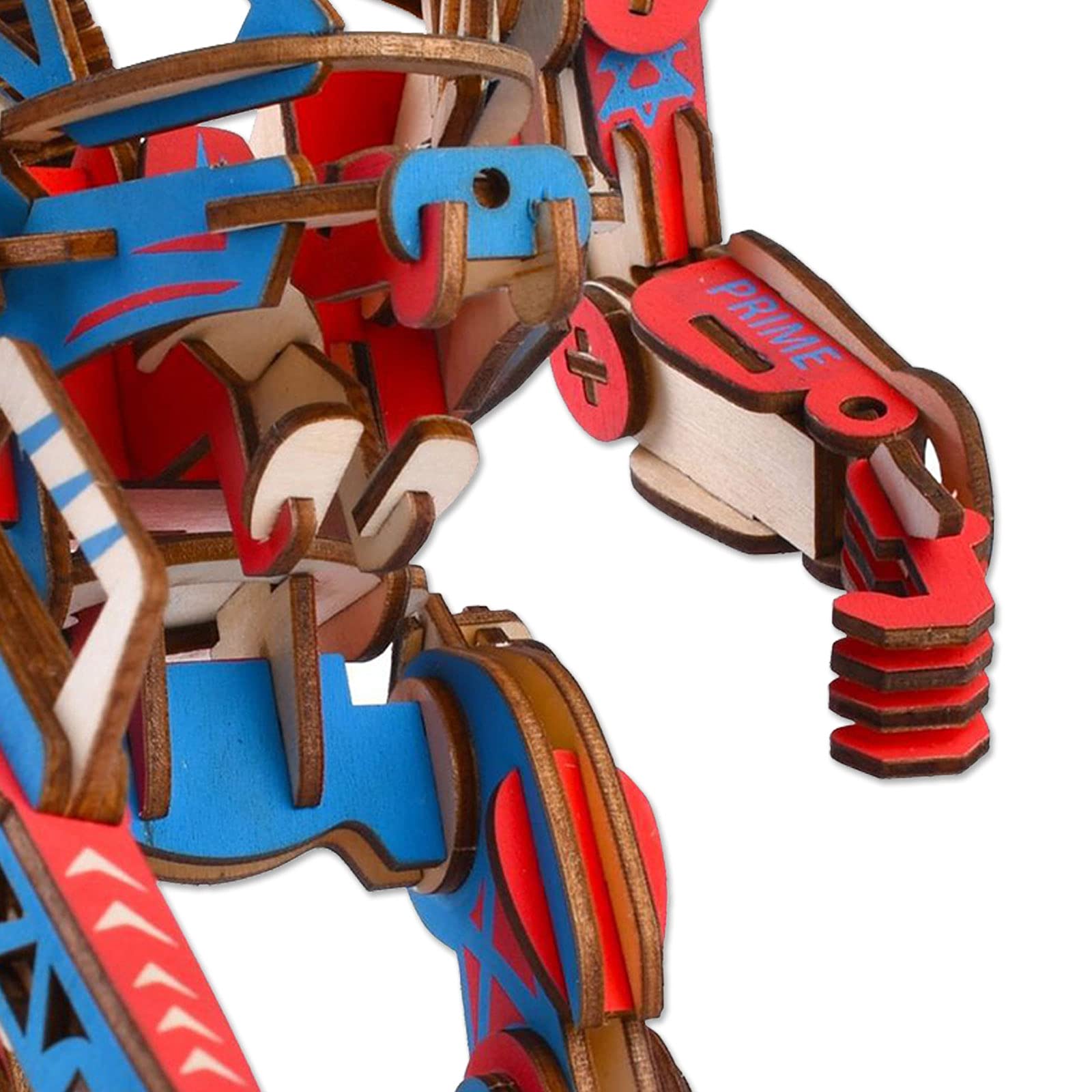 3D Wooden Puzzle DIY Robot Mechanical Armor Model Wood Craft Kit Laser-Cut Kits Engineering Gears Set Assembly
