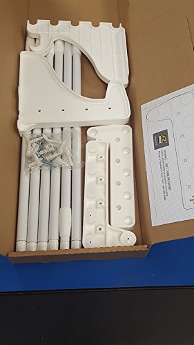 EZ Shelf DIY Expandable Closet Shelf and Rod - 29β - 49β -White- Mounts to 1 Sidewall and Backwall