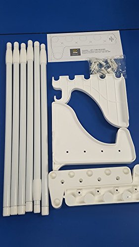 EZ Shelf DIY Expandable Closet Shelf and Rod - 29β - 49β -White- Mounts to 1 Sidewall and Backwall